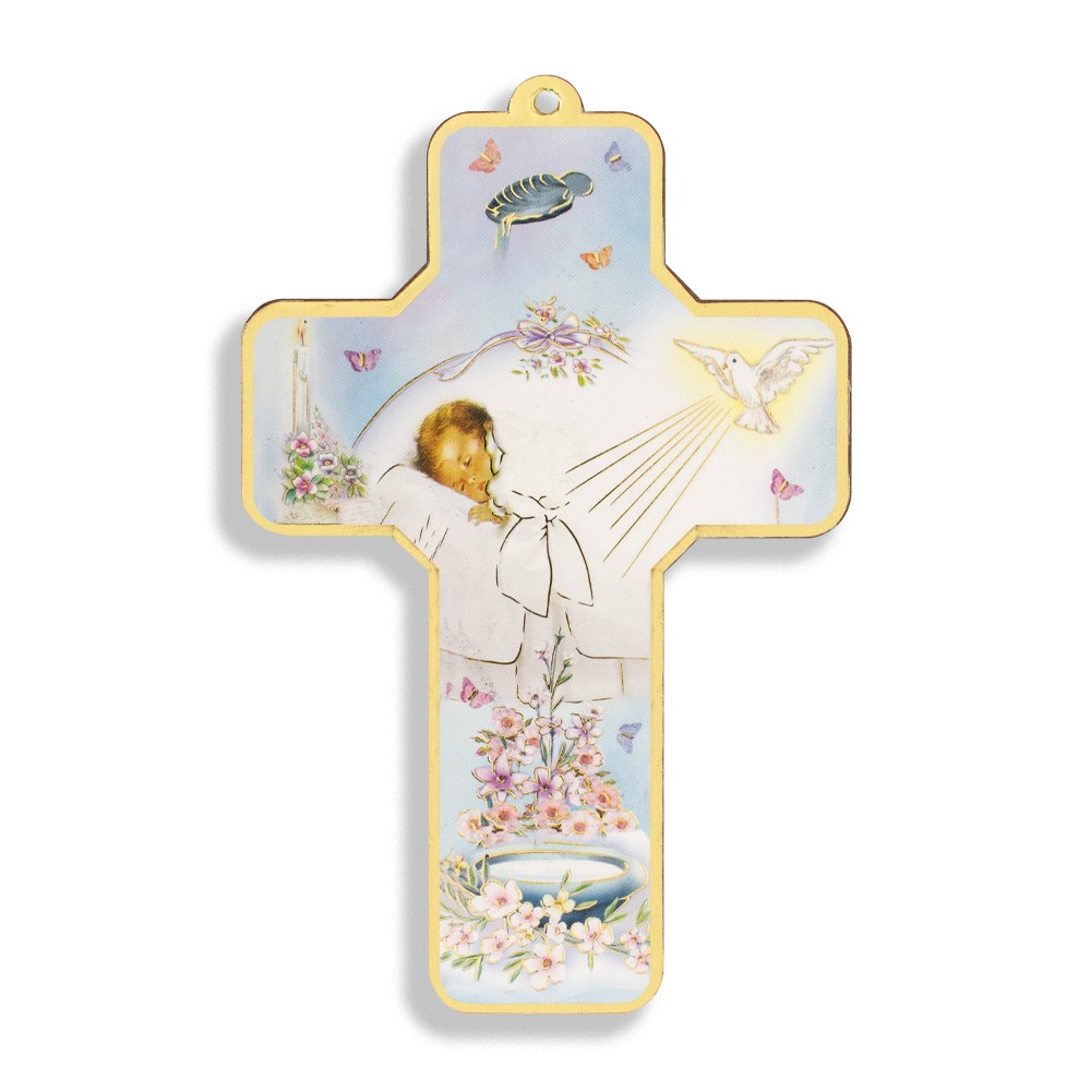 Croce il legno ricordo del Santo Battesimo Myriam