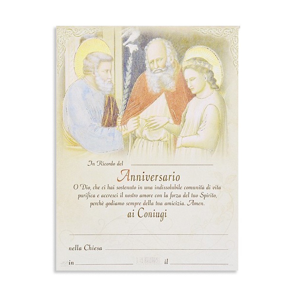 Pergamena Ricordo Matrimonio.