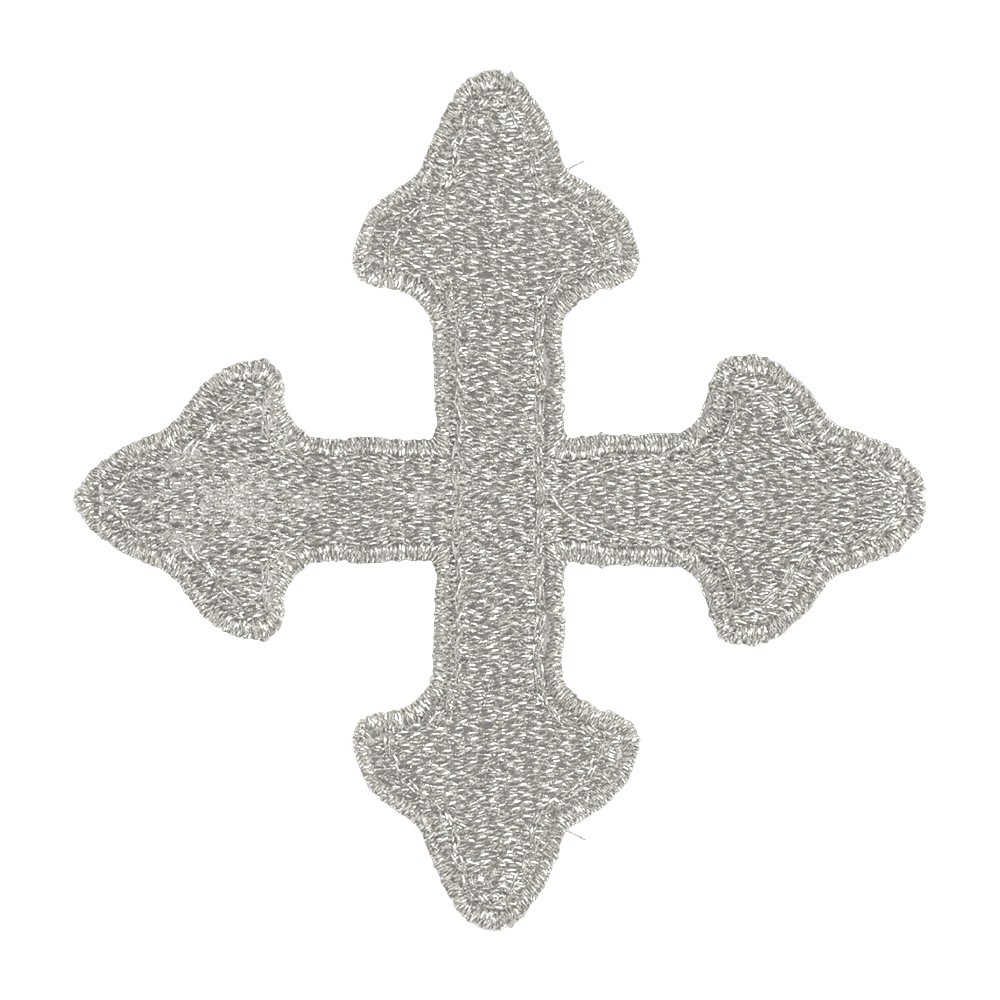 Croce trilobata argento per paramenti sacri | Myriam