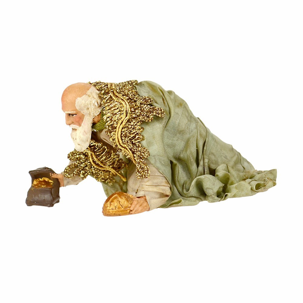 Re Magio Bianco cm 12 Presepi Napoletani.
