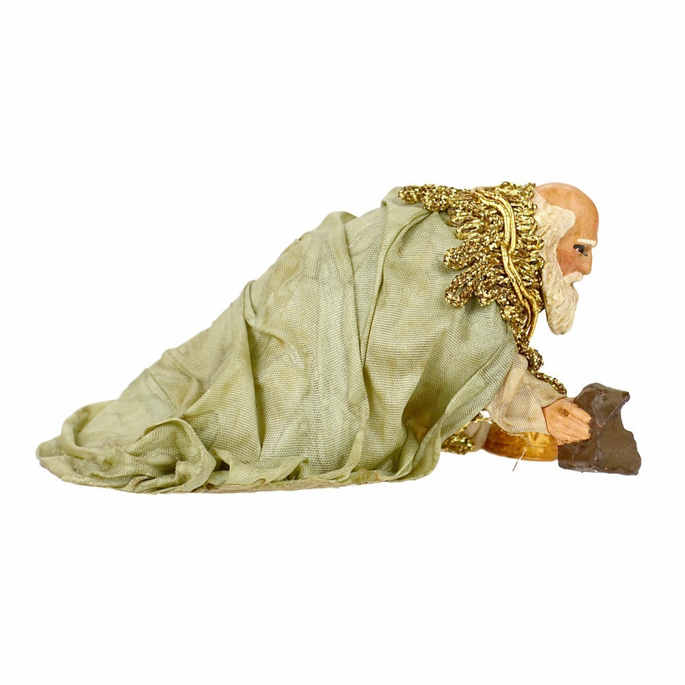 Re Magio Bianco cm 12 Presepi Napoletani.