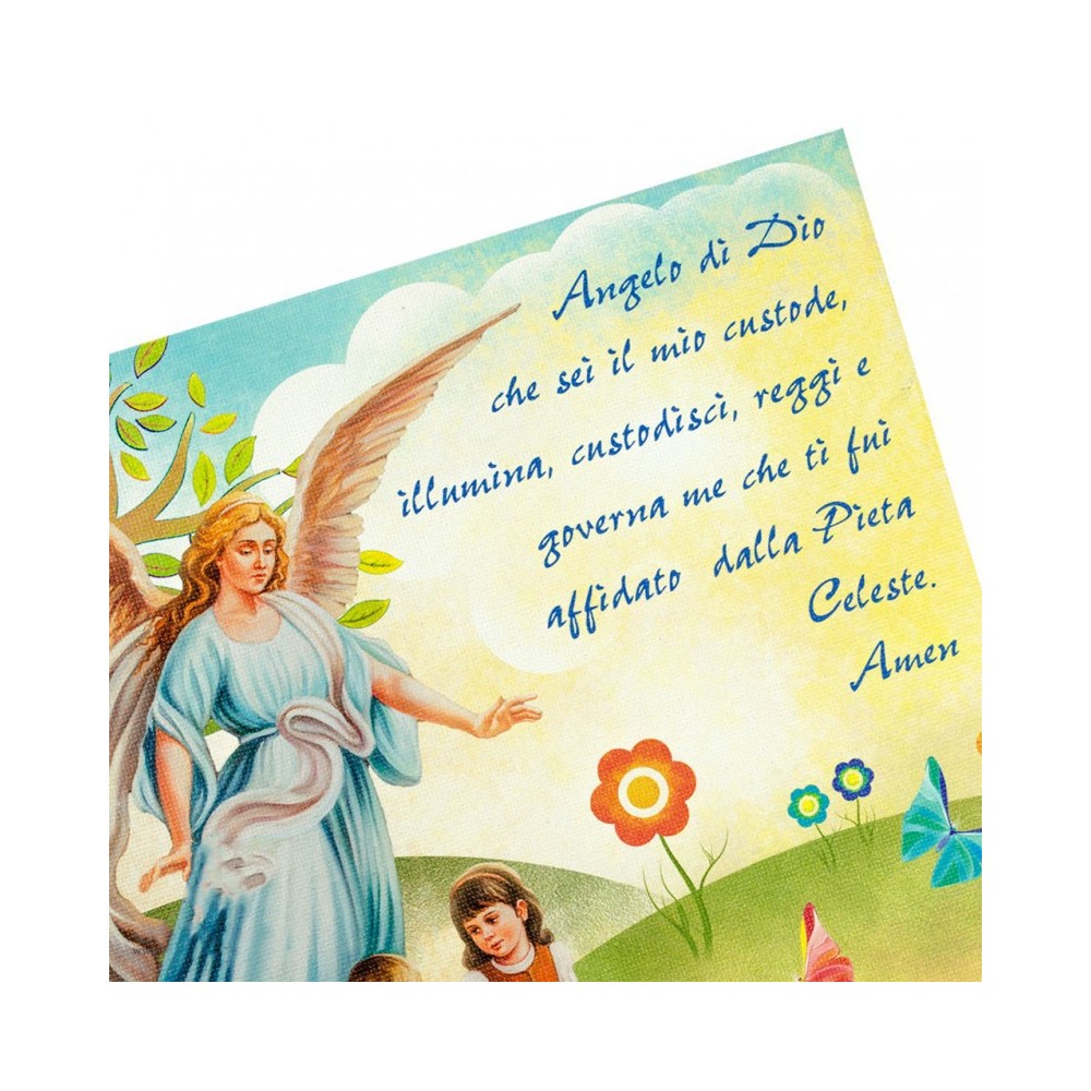 Tela con Preghiera Angelo di Dio.