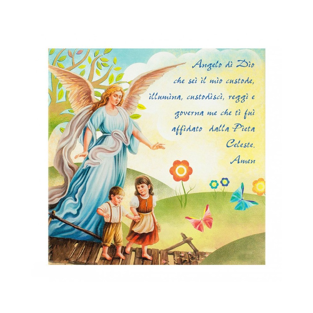 Tela con Preghiera Angelo di Dio.