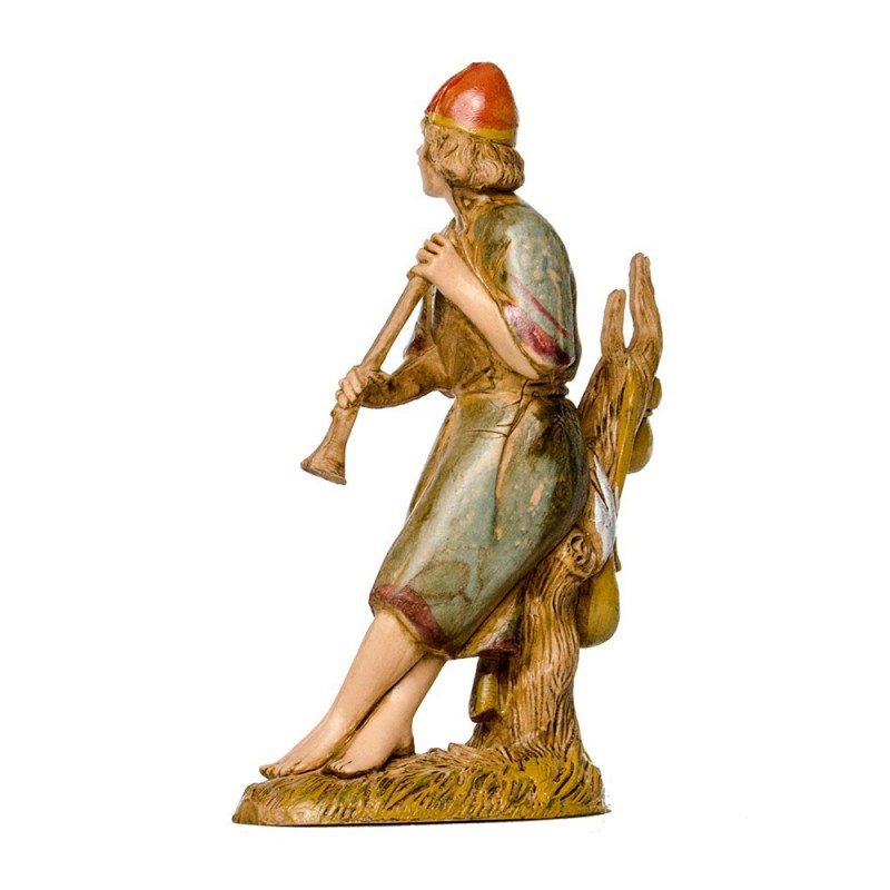 Statuina del Pifferaio che Suona per il Presepe 10 cm.