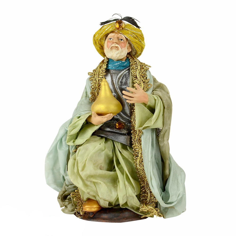 Re Magio Bianco cm 22 Presepe Napoletano.